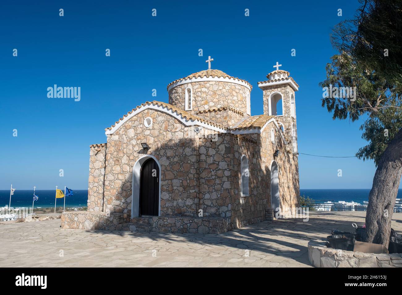 The Eastern Orthodox Saint Elias Church in Protaras, Cyprus Stock Photo ...