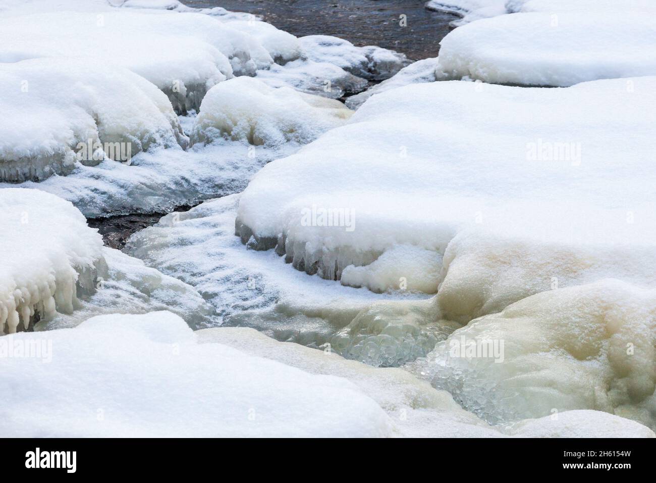 River with snow and ice Stock Photo - Alamy