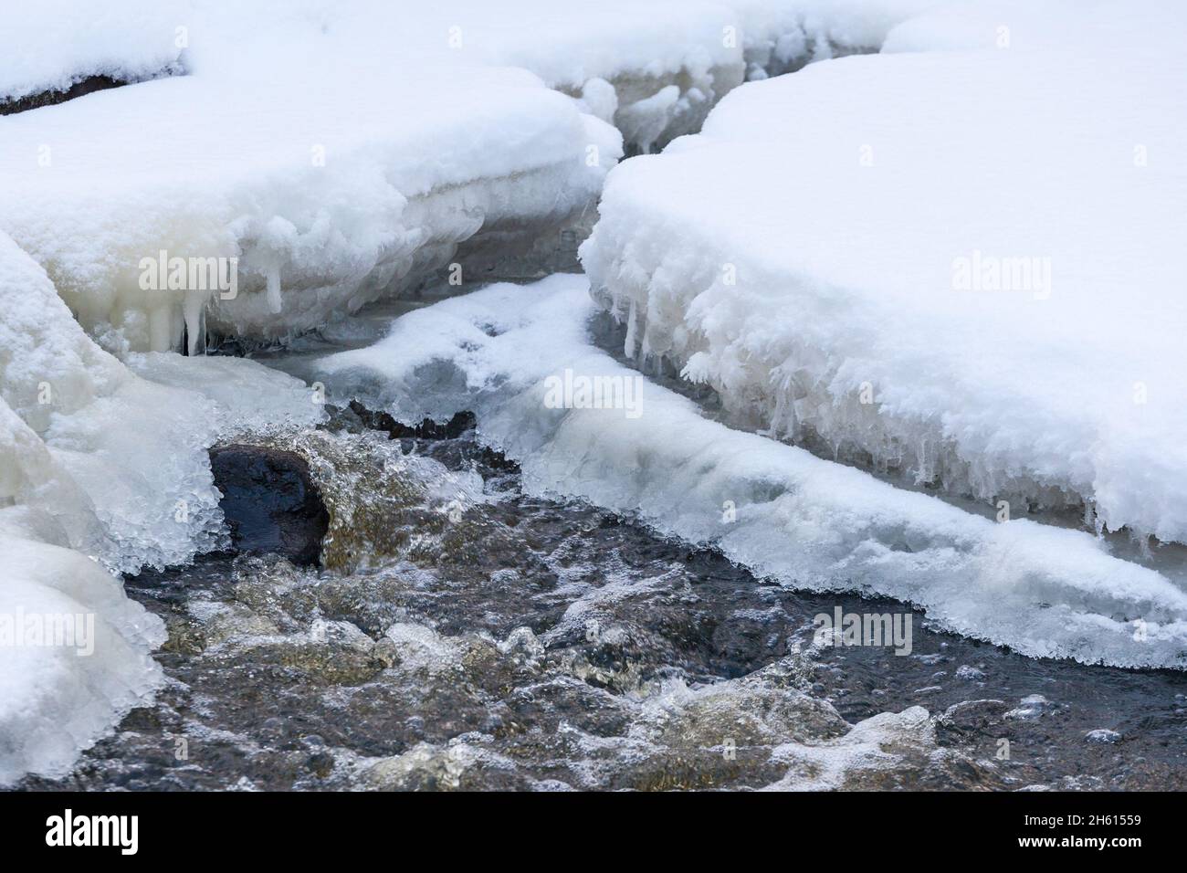 River with snow and ice Stock Photo - Alamy