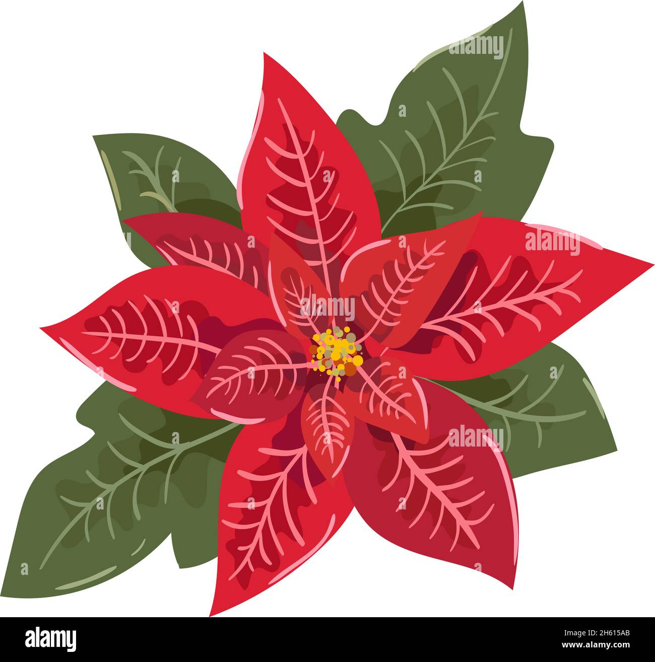 Poinsettia Christmas Star flower. Icon for web and mobile application ...