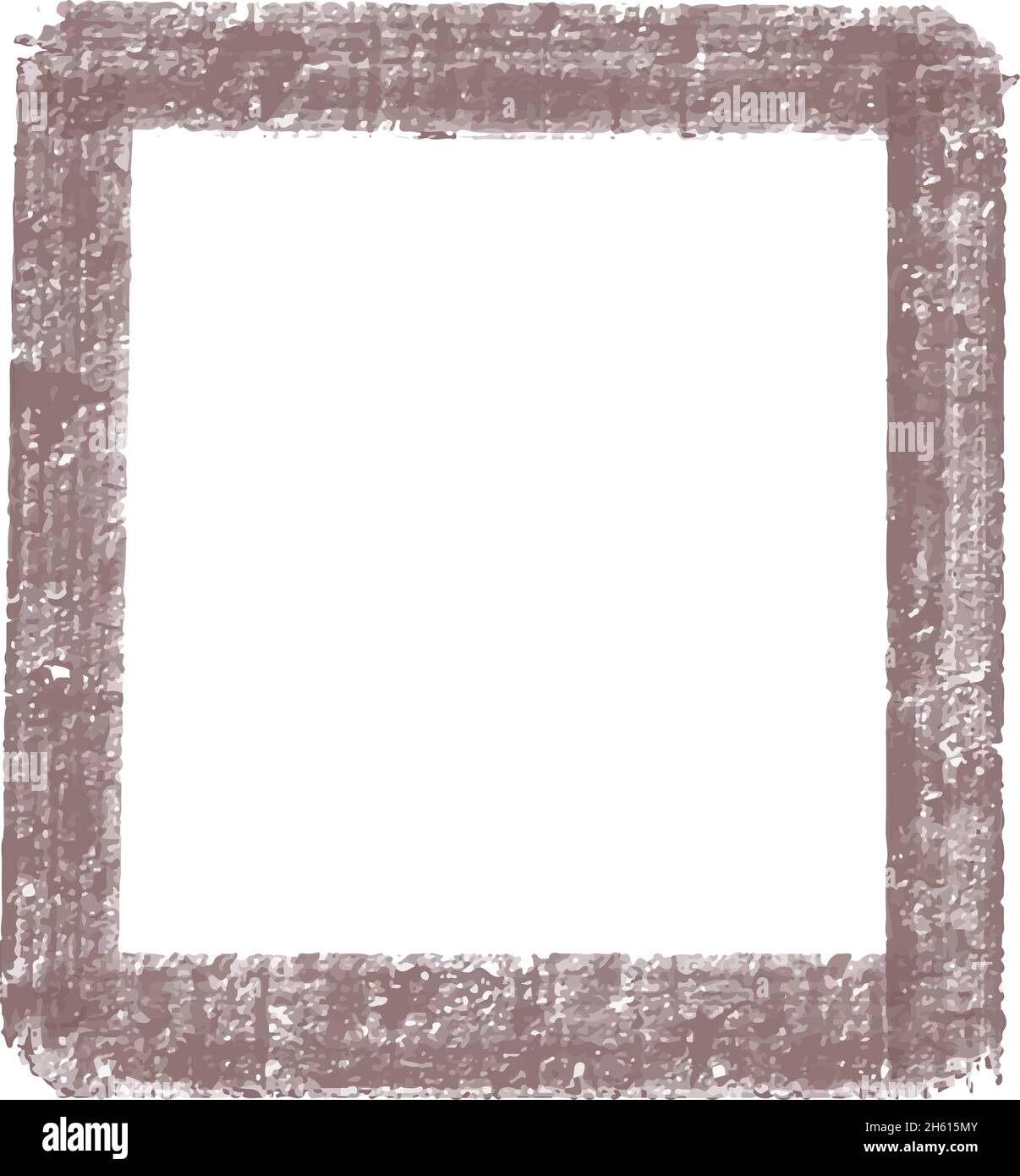 Brushed frame template. Isolated on white background vector ...