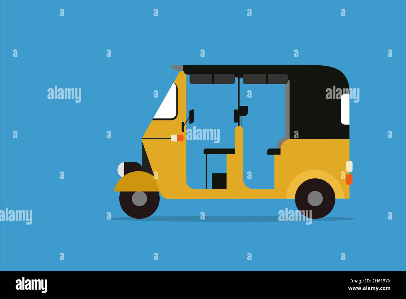Illustration of Indian three wheeler Auto rickshaw Stock Vector Image ...