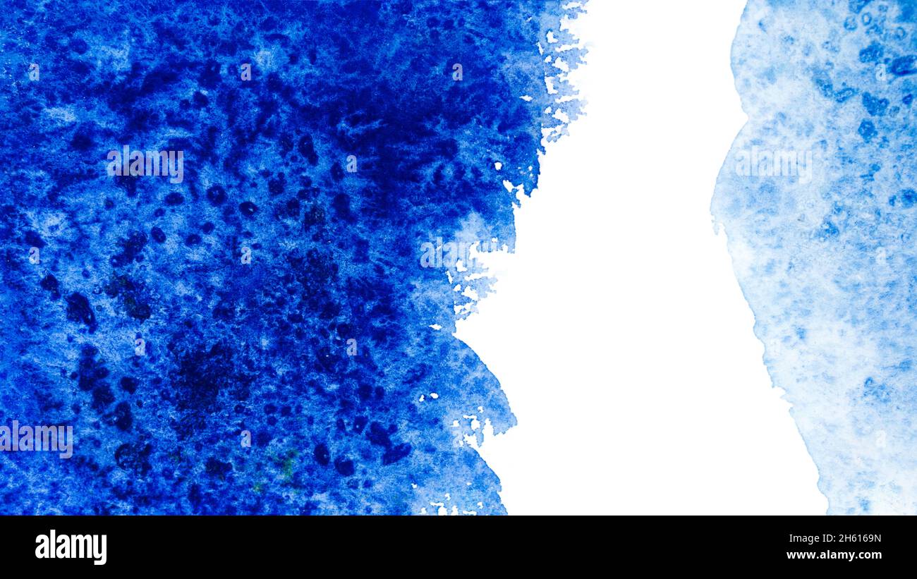 Watercolor illustration. Texture spots and brush strokes. Horizontal ...