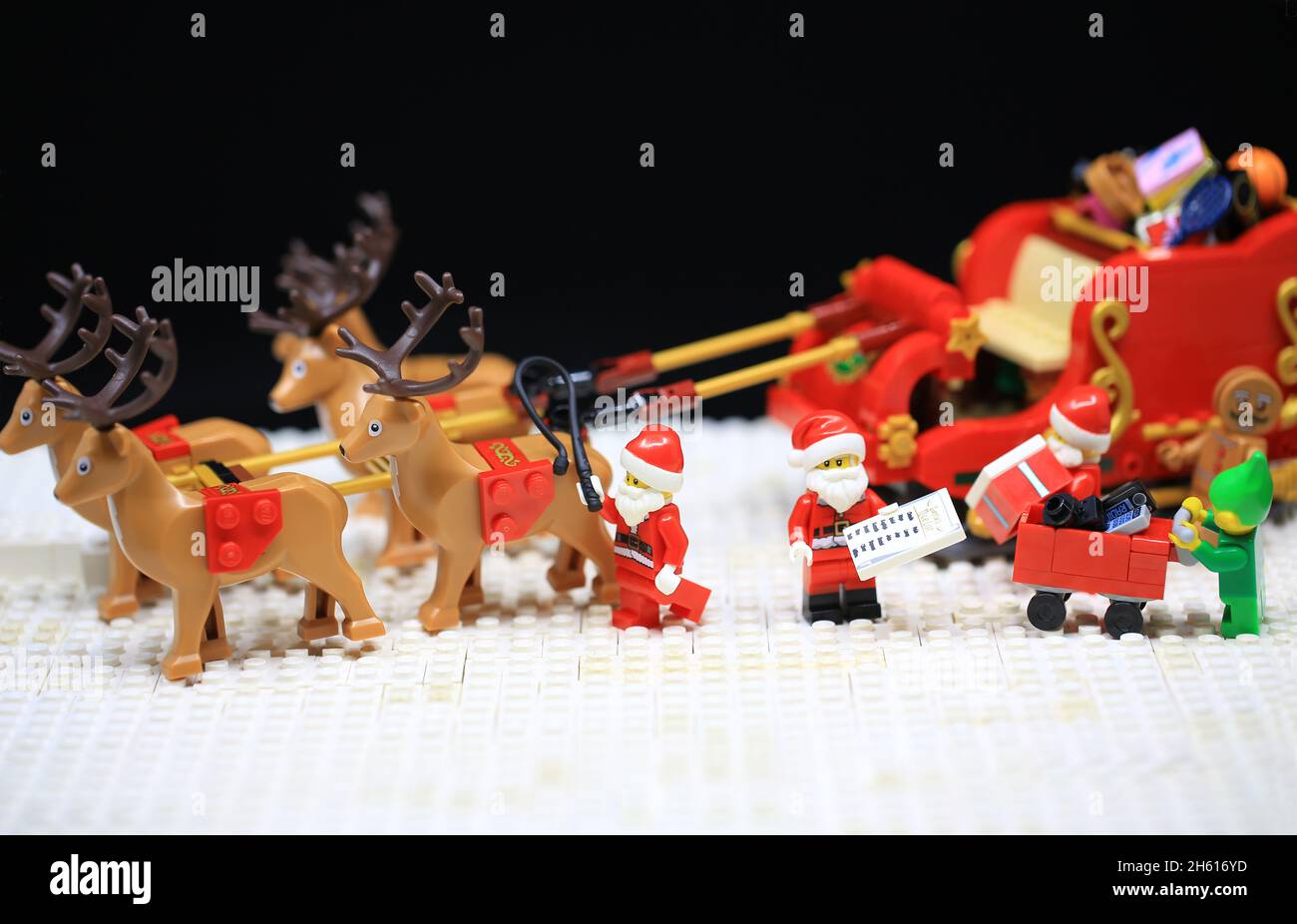 Christmas Santa Claus team is ready for celebrating Stock Photo - Alamy