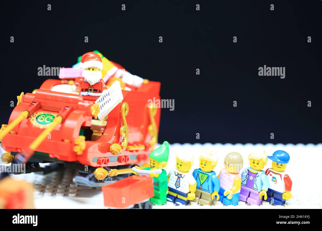 Christmas Santa Claus team is ready for celebrating Stock Photo - Alamy