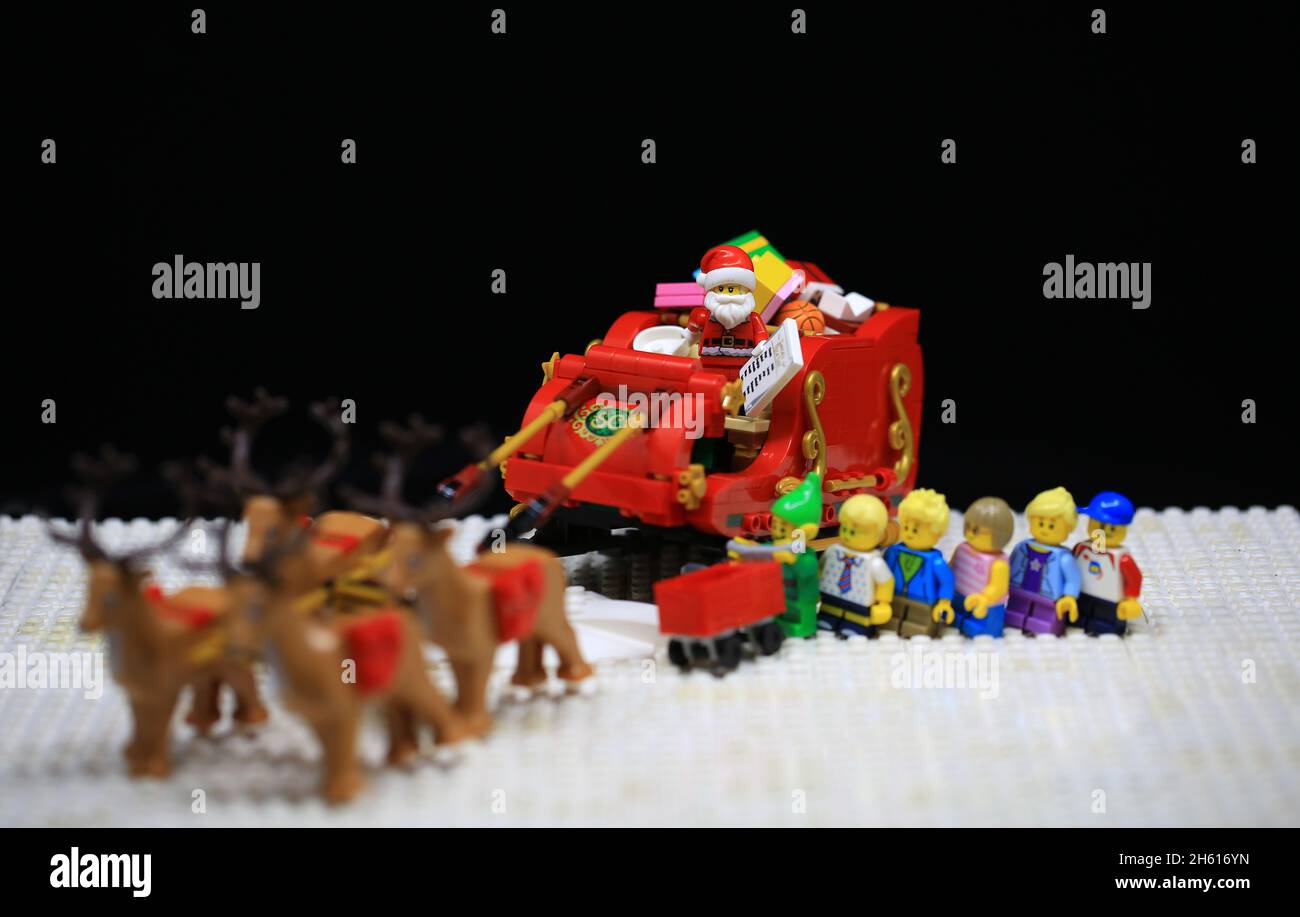 Christmas Santa Claus team is ready for celebrating Stock Photo - Alamy