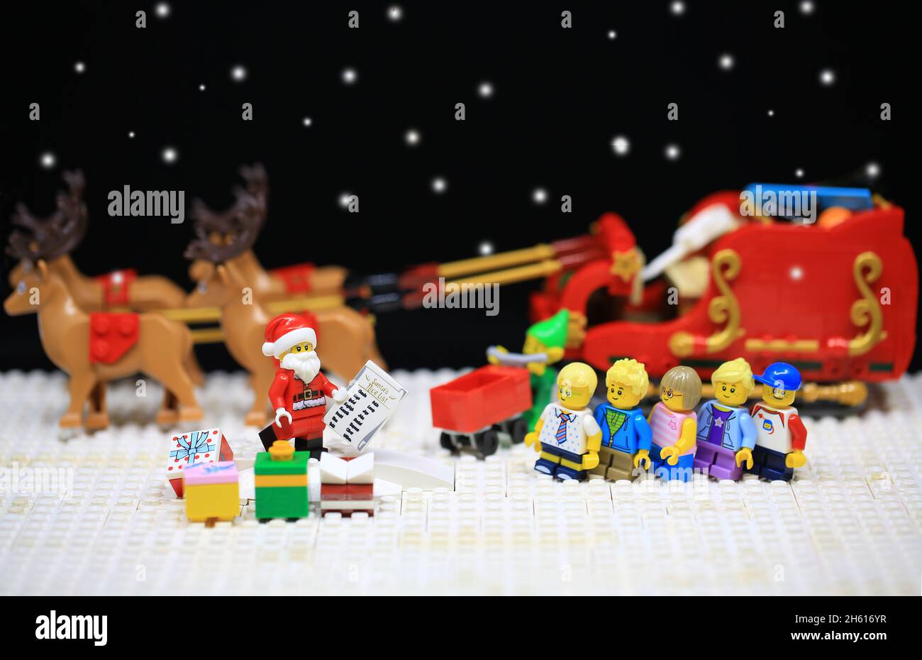 Christmas Santa Claus team is ready for celebrating Stock Photo - Alamy