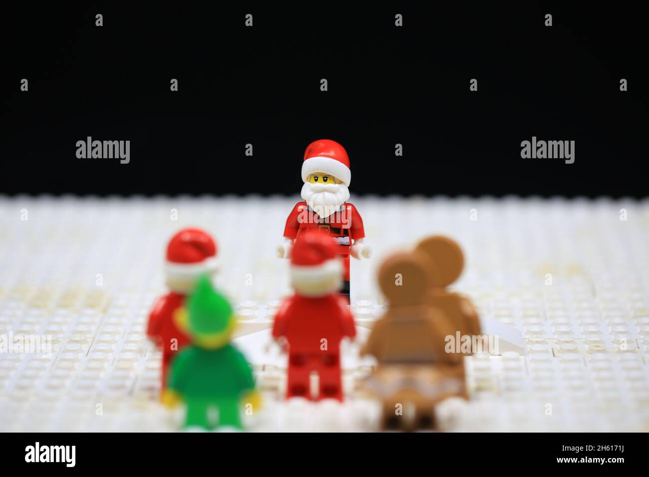 Christmas Santa Claus team is ready for celebrating Stock Photo - Alamy