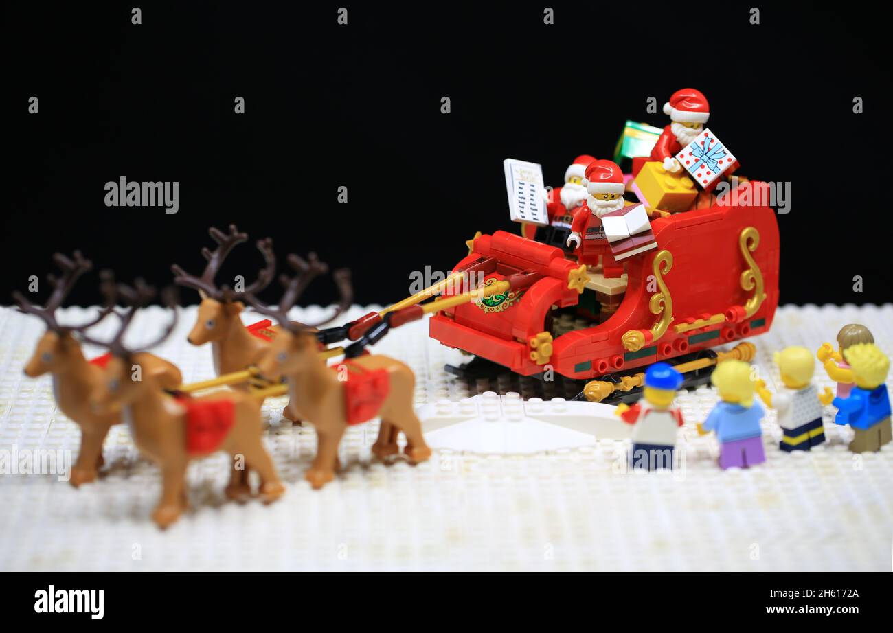 Christmas Santa Claus team is ready for celebrating Stock Photo - Alamy