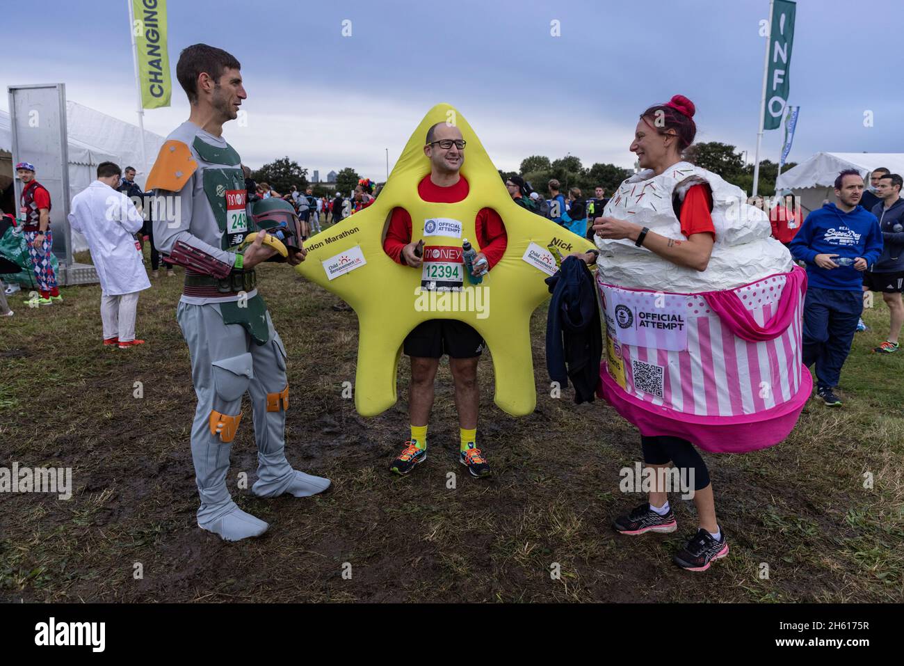 Fancy dress runners in various costumes ahead of the 2021 London ...