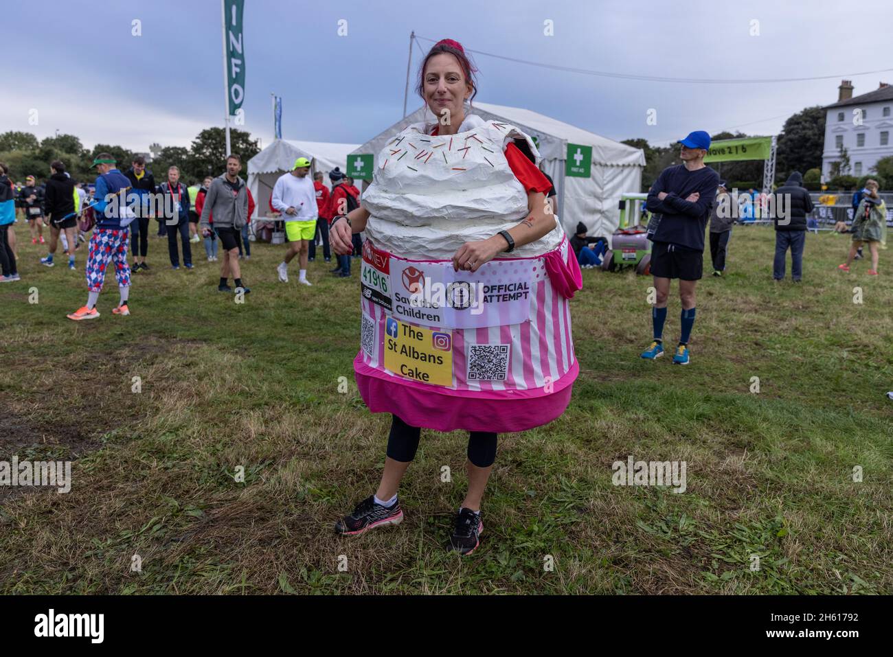 Fancy dress runners in various costumes ahead of the 2021 London ...