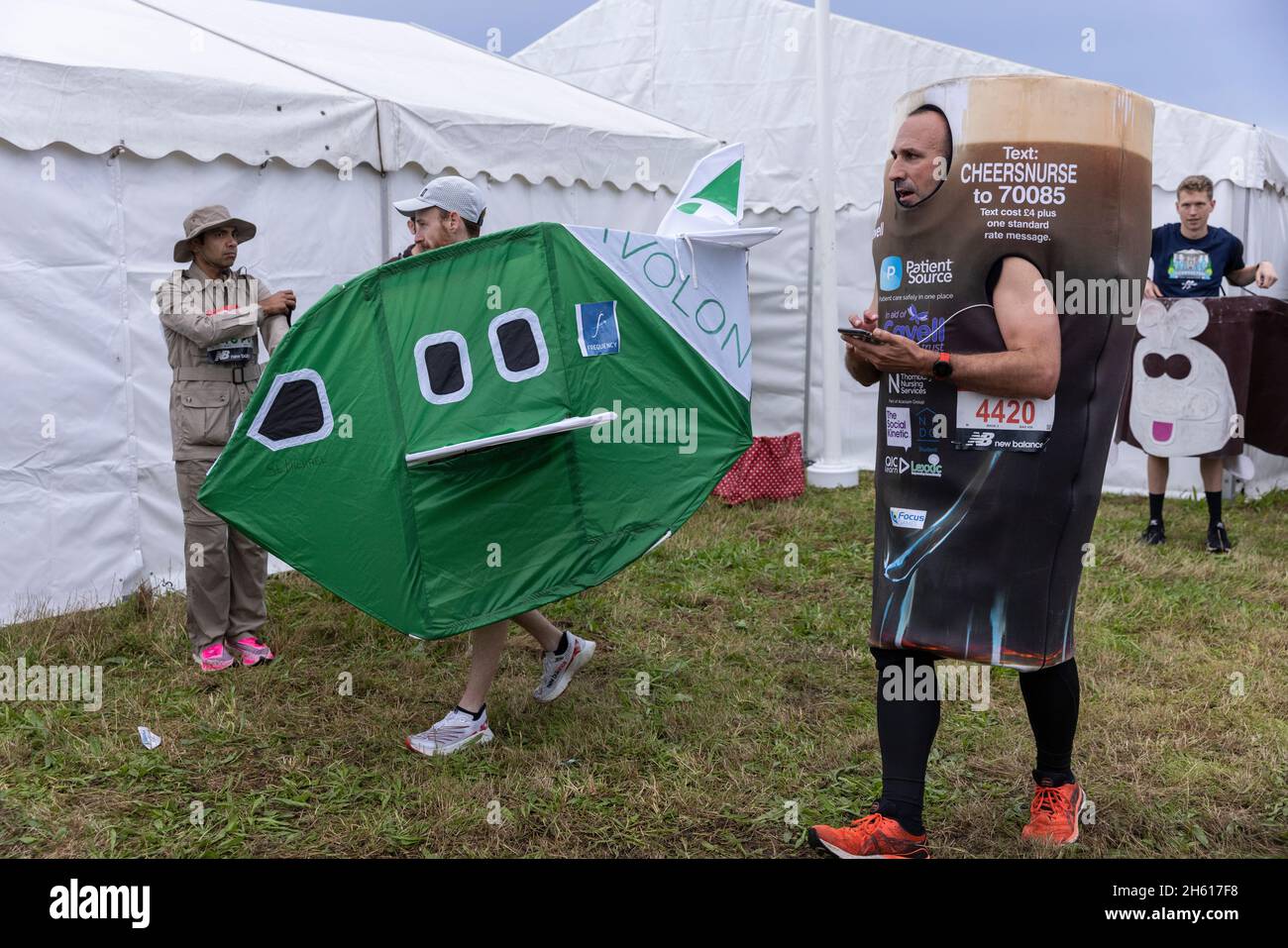 Fancy dress runners in various costumes ahead of the 2021 London ...