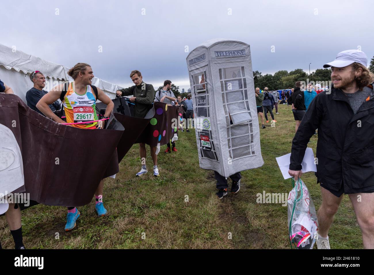 Fancy dress runners in various costumes ahead of the 2021 London ...