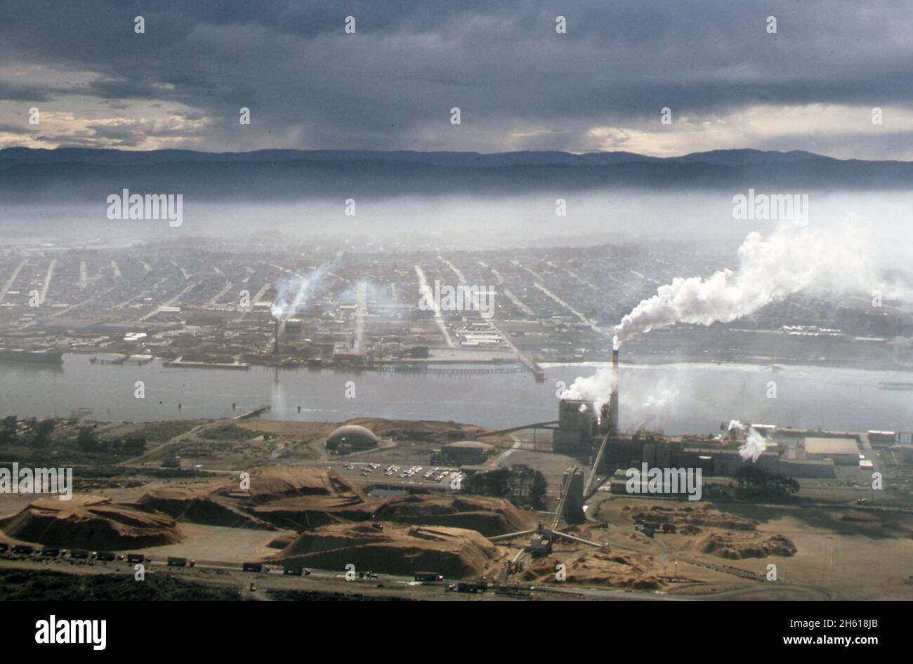 1970s America: Pollution from an industrial complex in the Eureka ...