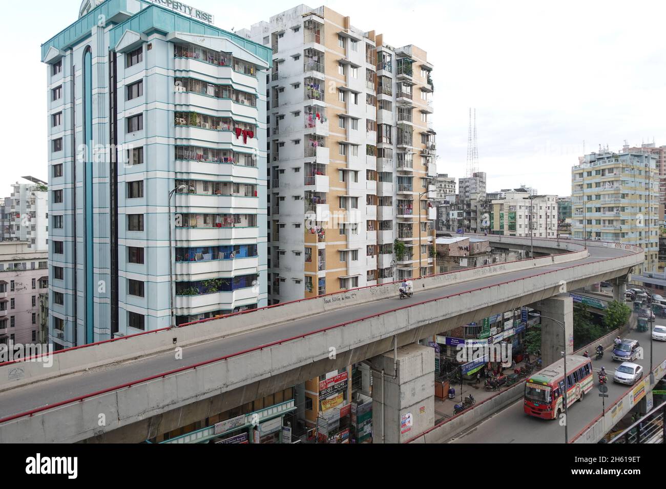 dhaka bangladesh 23th august 2021 fly over and residential buildings at ...