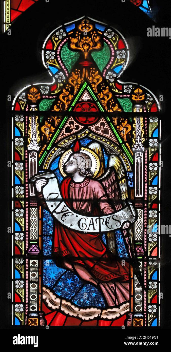 Stained glass window of 1855 by Frederick Preedy (1820-1898) depicting ...