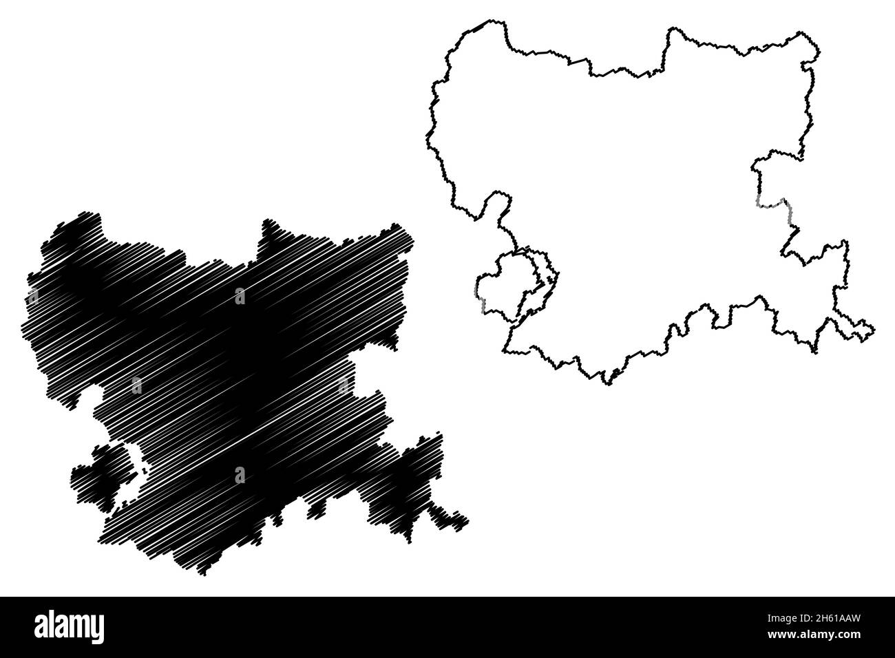 Tonk district (Rajasthan State, Republic of India) map vector ...
