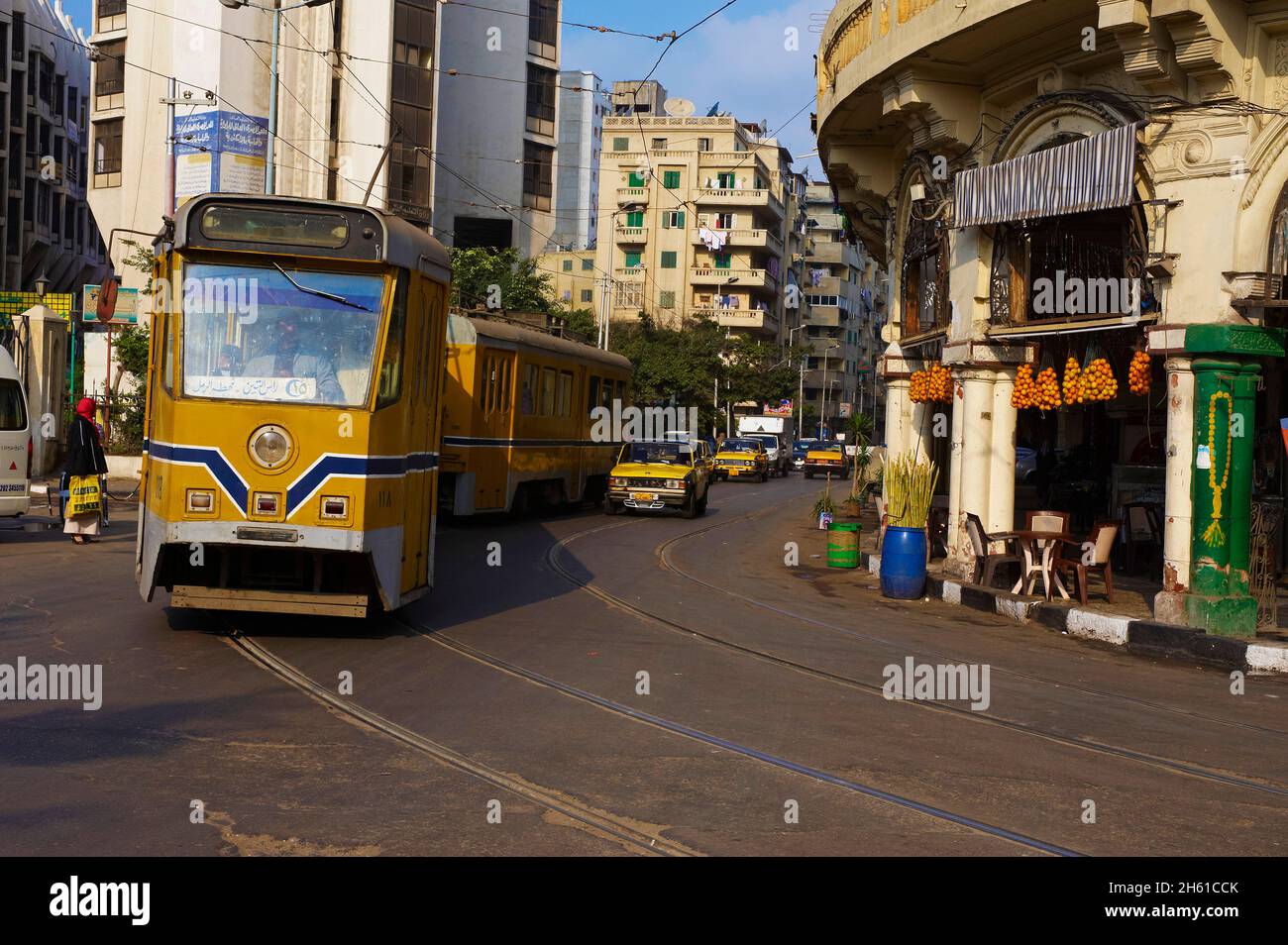 Egypte, la côte méditerranéenne, Alexandrie, le tramway. // Egypt ...