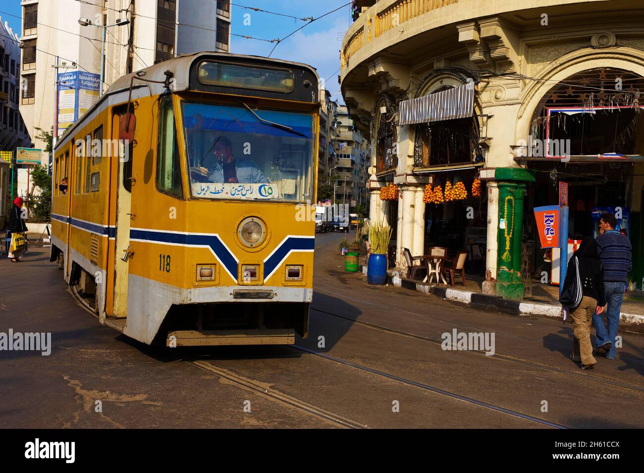 Egypte, la côte méditerranéenne, Alexandrie, le tramway. // Egypt ...