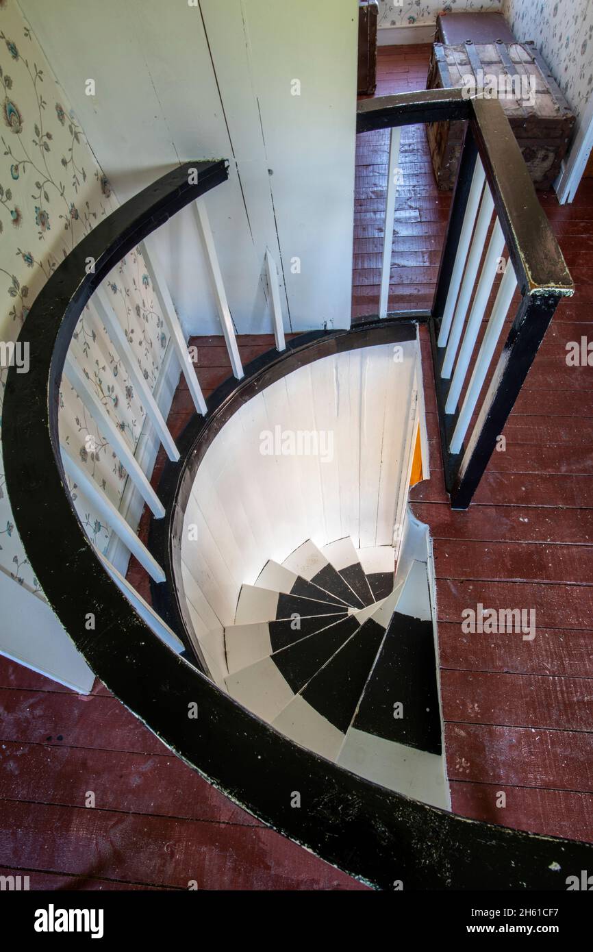 Interior of the historic Lane House (1867), Tilting, Newfoundland and ...