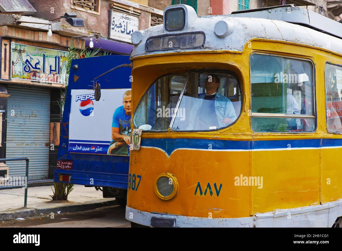 Egypte, la côte méditerranéenne, Alexandrie, le tramway. // Egypt ...