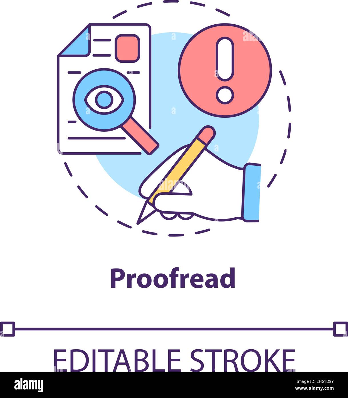 Proofread concept icon Stock Vector Image & Art - Alamy