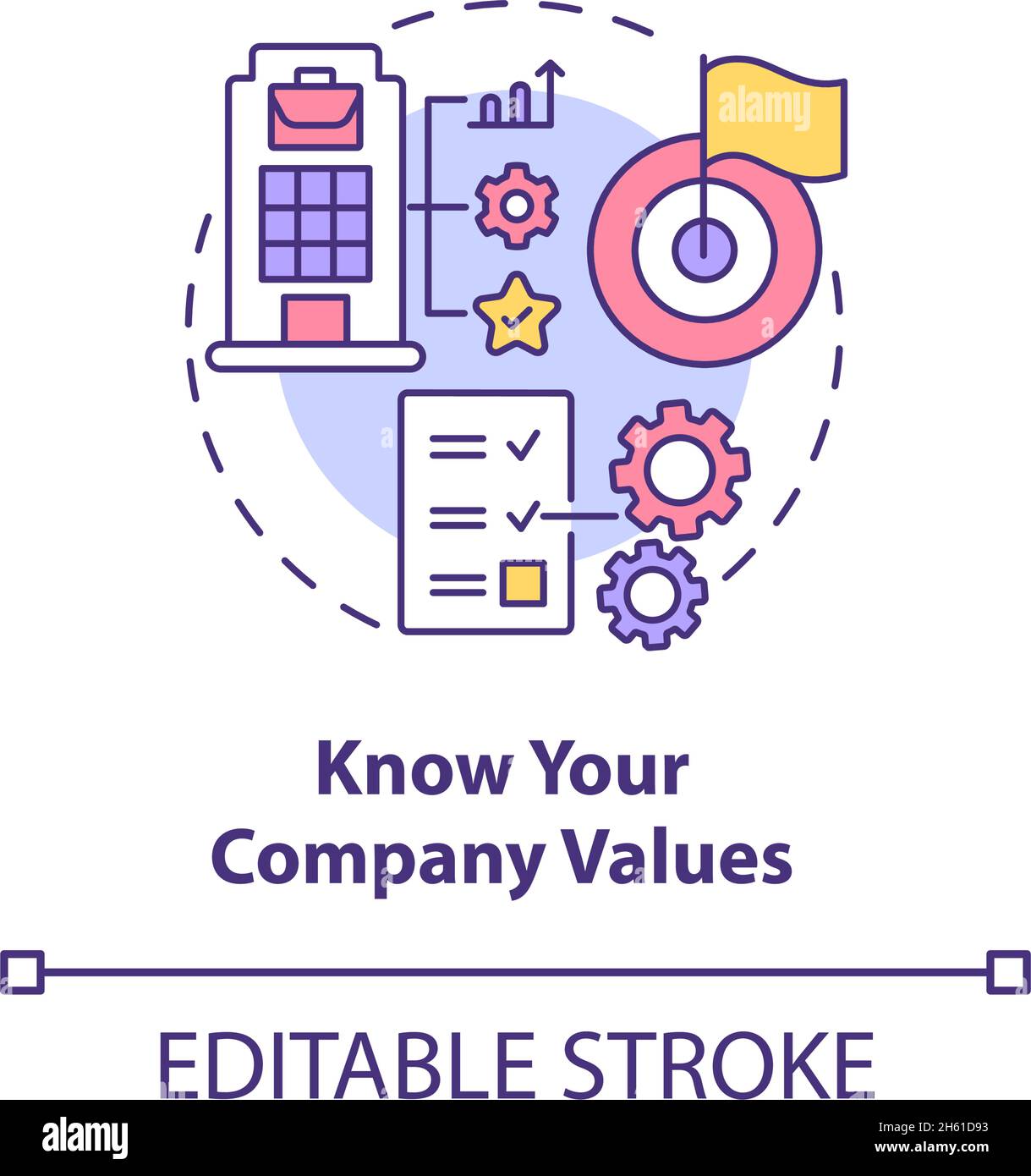 Company values illustration Cut Out Stock Images & Pictures - Alamy