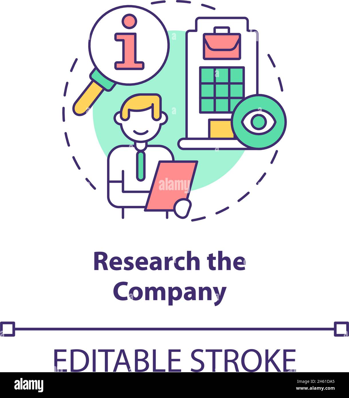 Research company concept icon Stock Vector Image & Art - Alamy