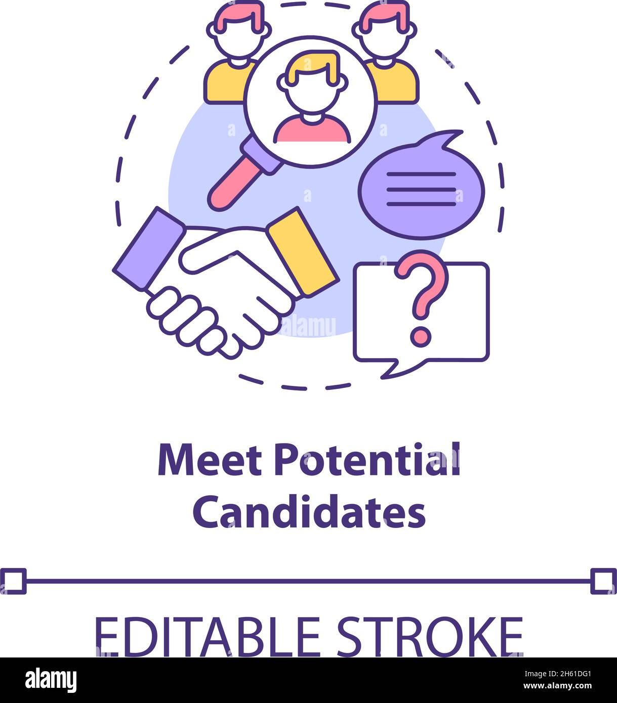 Meet potential candidates concept icon Stock Vector Image & Art - Alamy