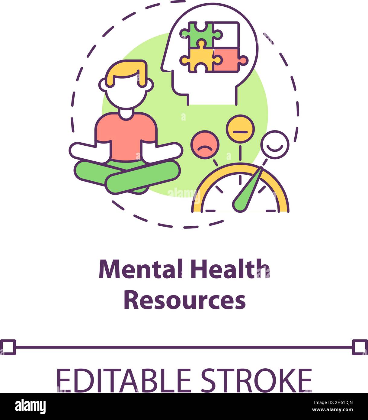 Mental health resources concept icon Stock Vector Image & Art - Alamy