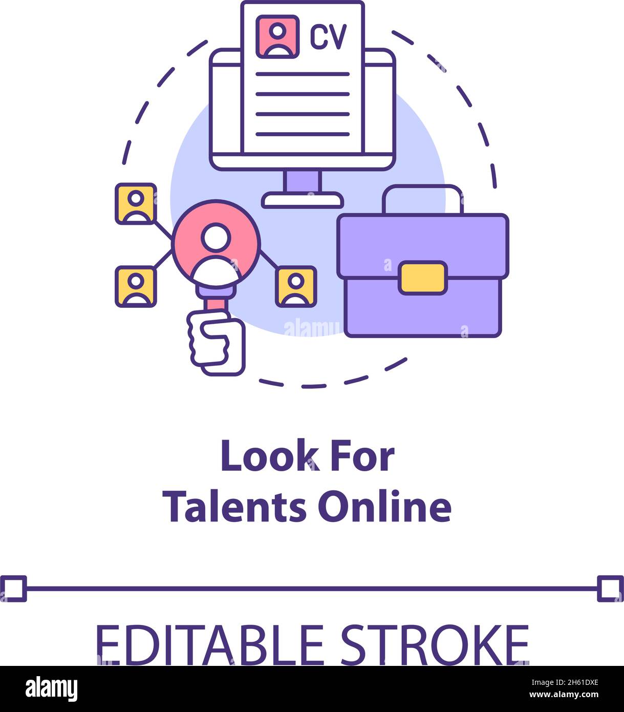 Look for talents online concept icon Stock Vector Image & Art - Alamy