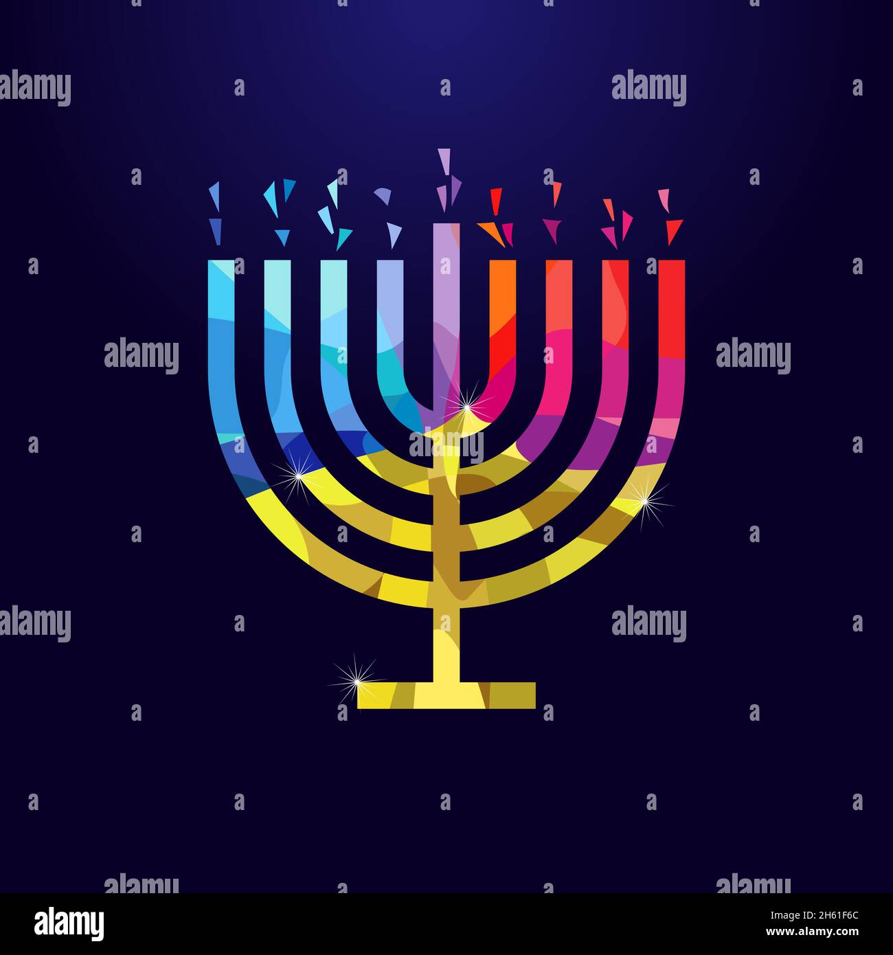 Happy Hanukkah sameah congrats. Isolated abstract graphic design ...