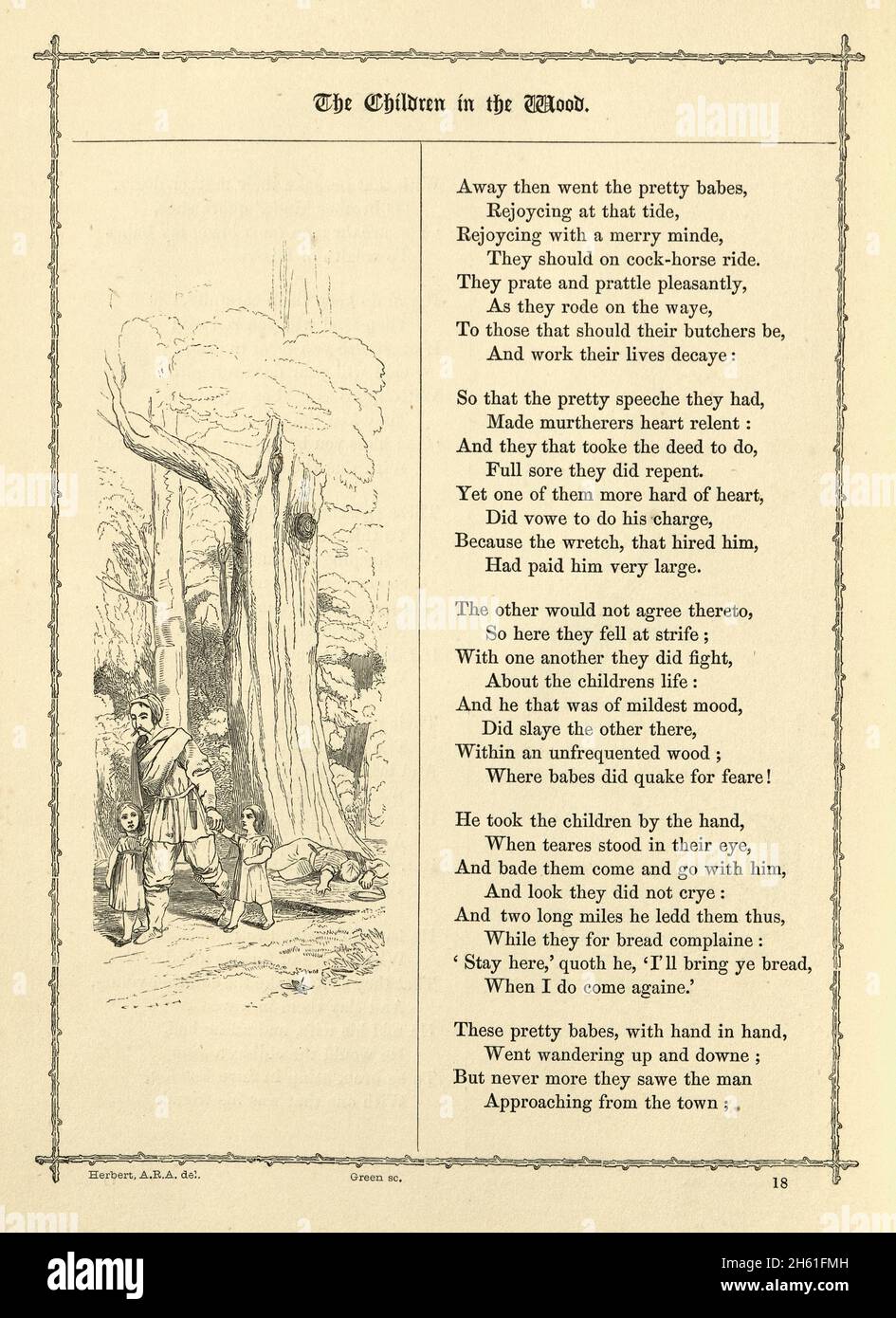 The Children in the Wood ballard, Babes in the Wood, Book of British ...