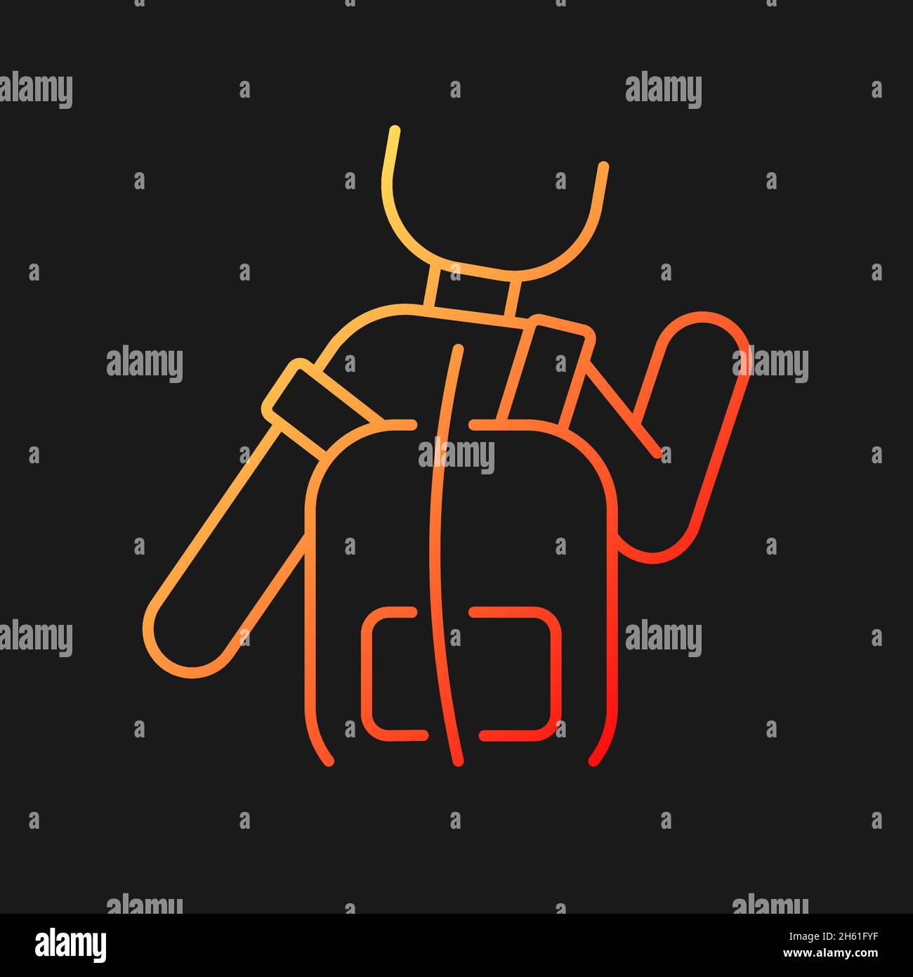 Incorrect use gradient vector icon for dark theme Stock Vector Image ...