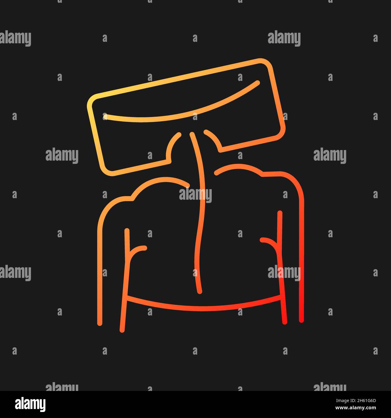 Rib hump gradient vector icon for dark theme Stock Vector Image & Art ...