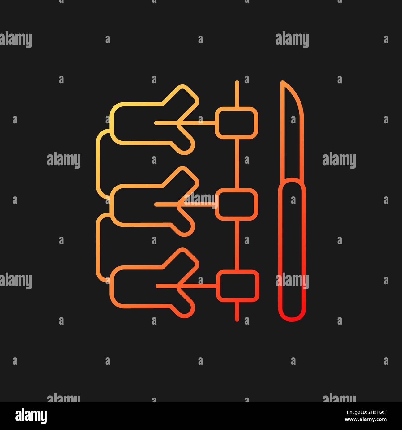 Spinal fusion gradient vector icon for dark theme Stock Vector Image ...