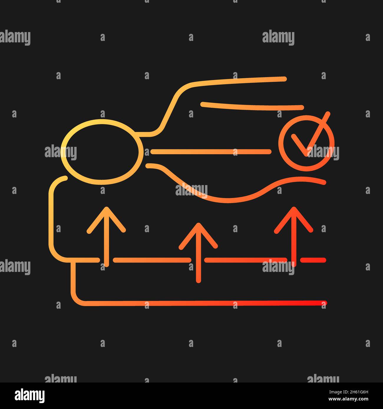 Spine mattress gradient vector icon for dark theme Stock Vector Image ...