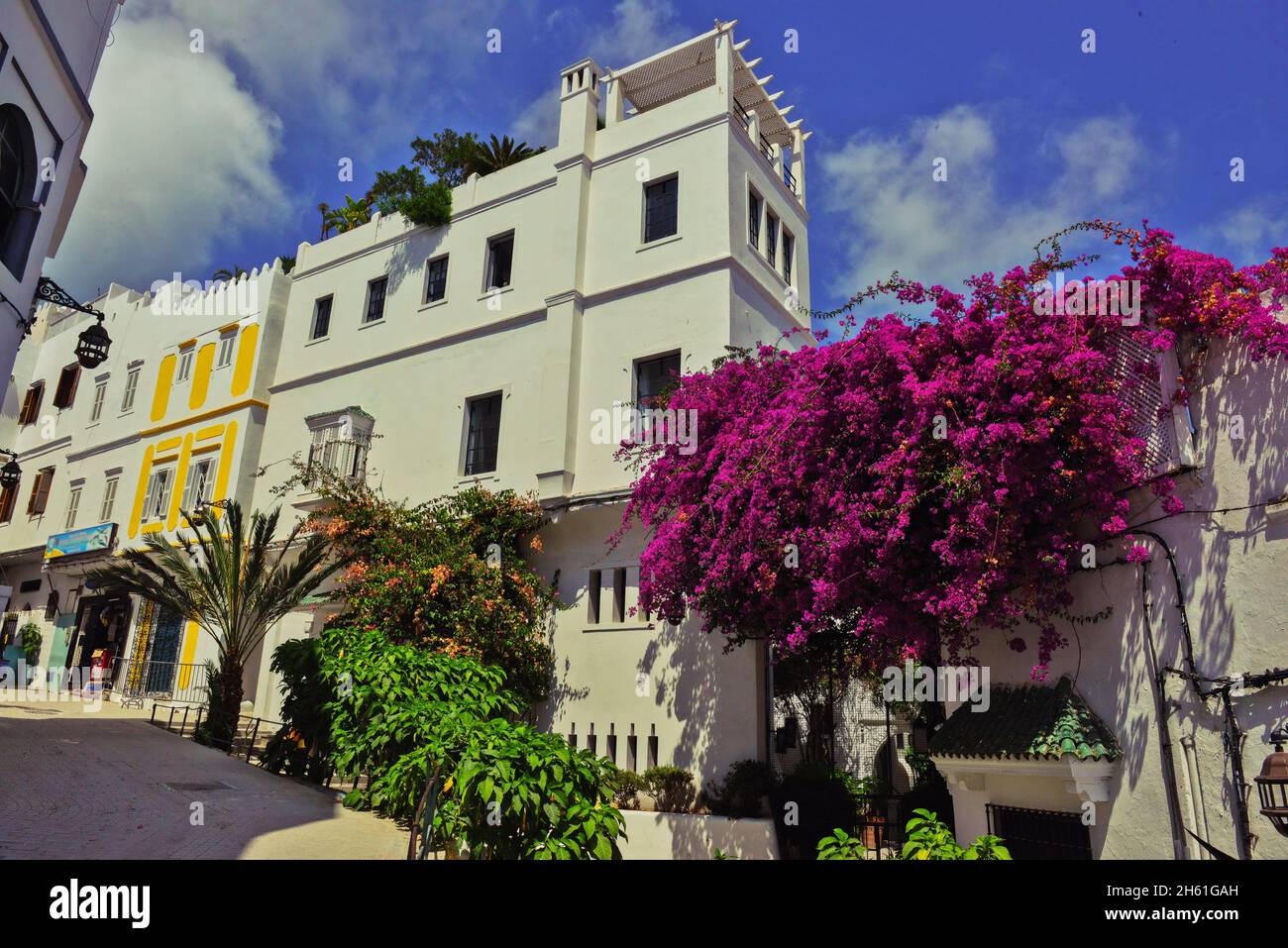 residential buildings in the old city of Tangier in Morocco Stock Photo ...