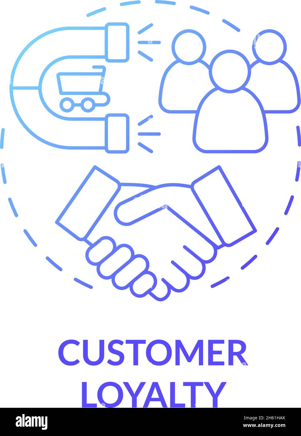 Customer loyalty blue gradient concept icon Stock Vector Image & Art ...