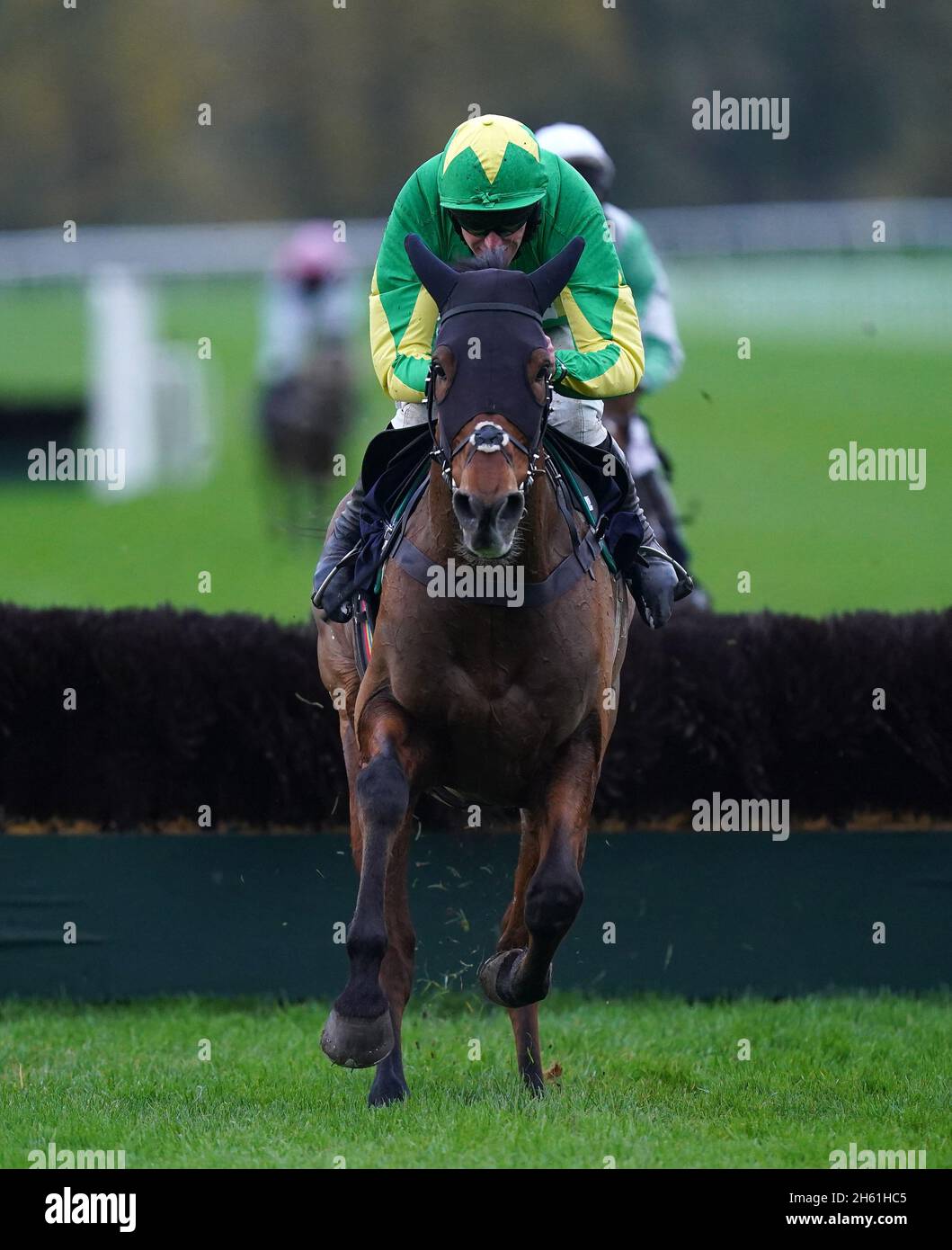 Lamanver Bel Ami ridden by Nick Scholfield clears the last before going ...