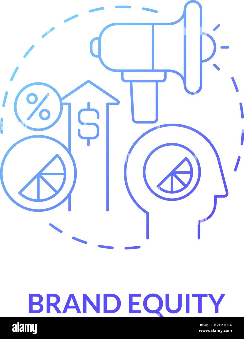 Brand equity blue gradient concept icon Stock Vector Image & Art - Alamy