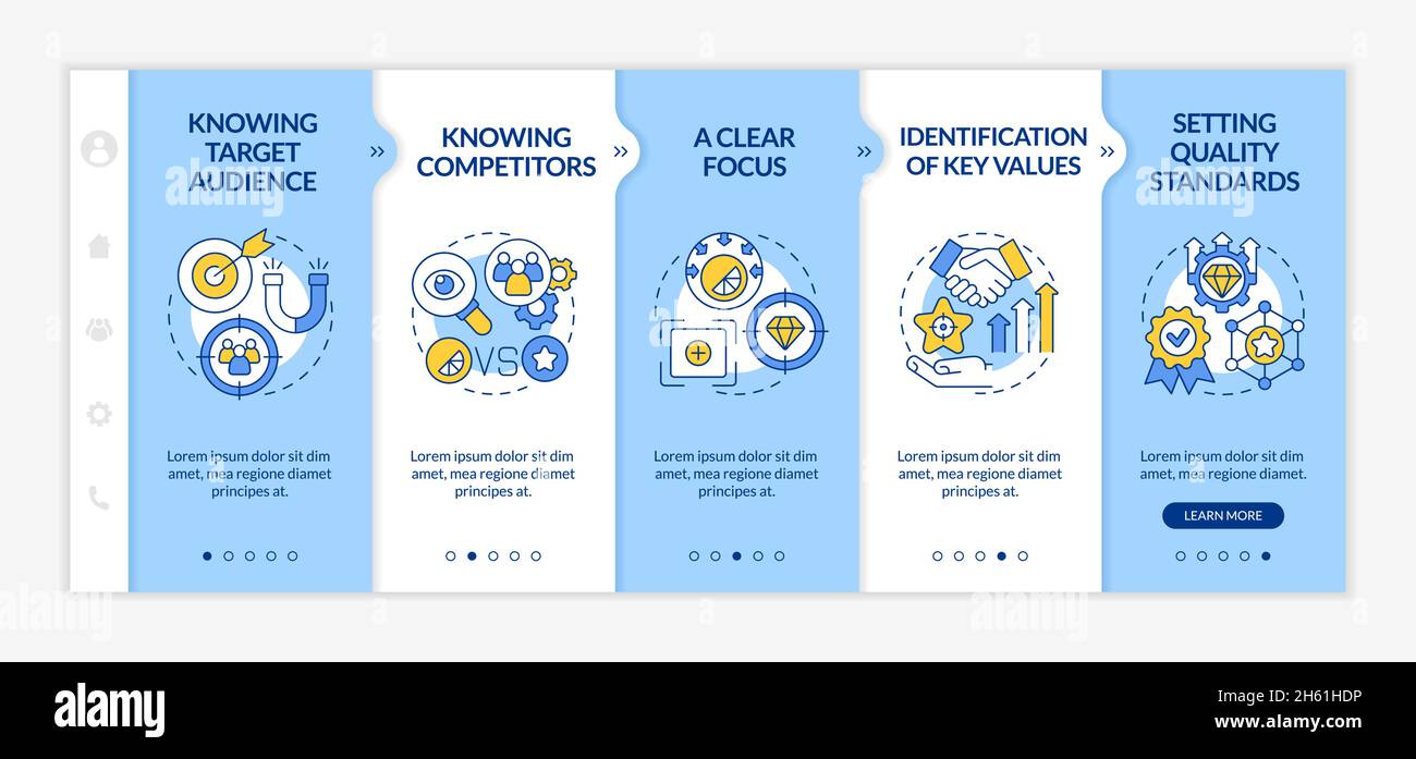 Signs of a good brand onboarding vector template Stock Vector Image ...