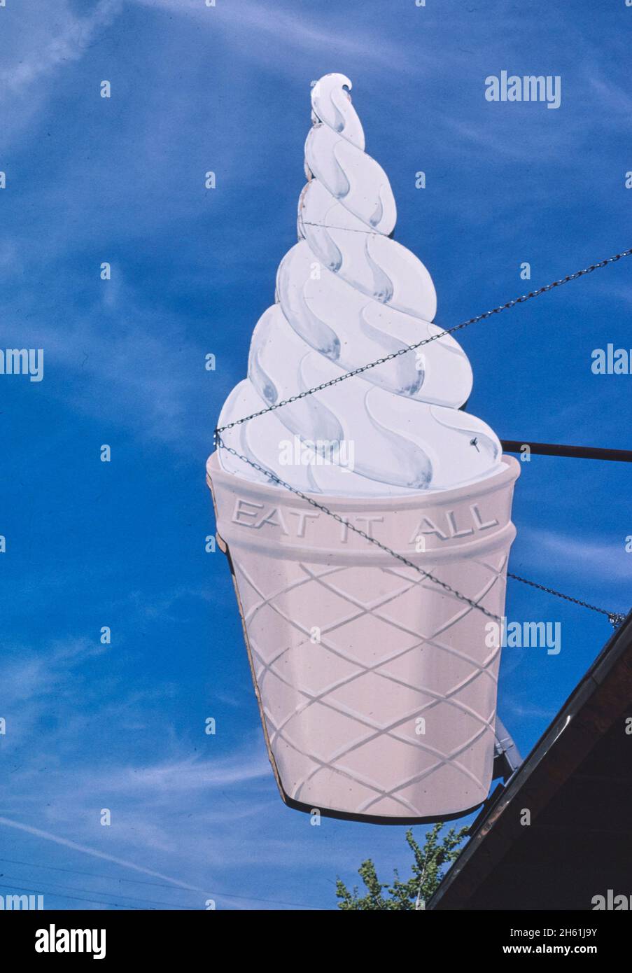 The Malt Shop ice cream sign, Route 51, Du Quoin, Illinois; ca. 1988 ...