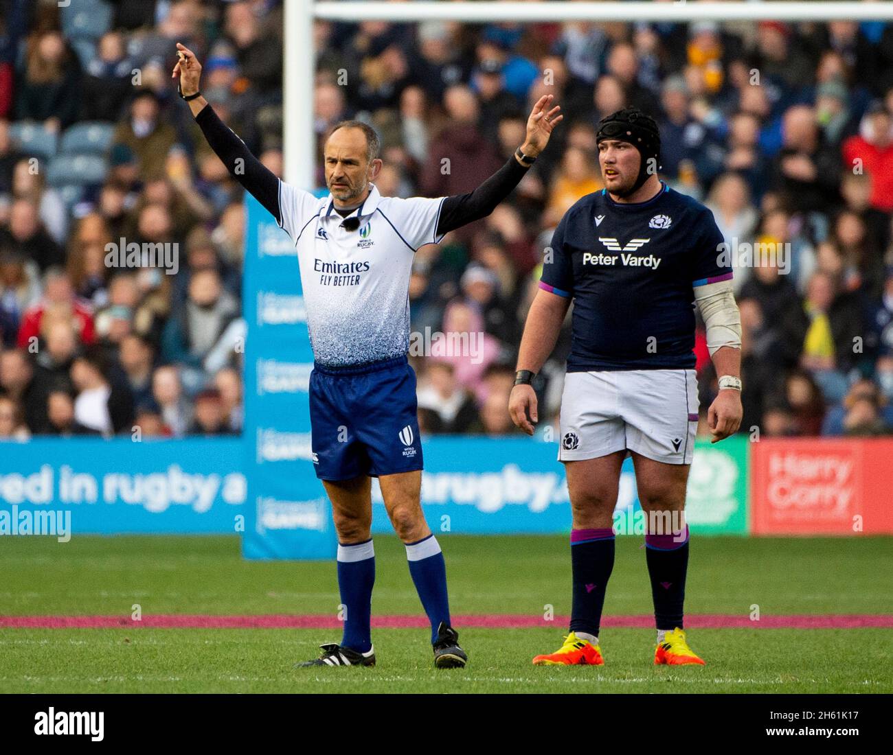 EDINBURGH, SCOTLAND - NOVEMBER 07: Popular French referee Romain Poite ...