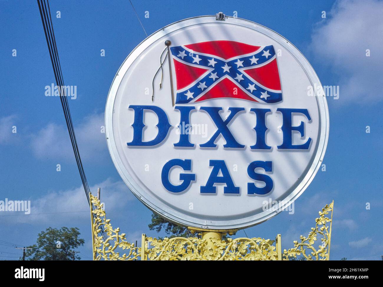 Dixie Gasoline sign, Louisville, Mississippi 1986 Stock Photo - Alamy