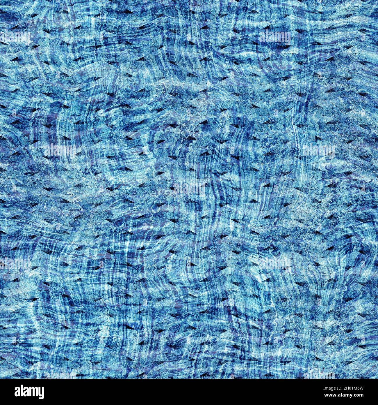 Seamless indigo block print texture on navy blue woven effect ...