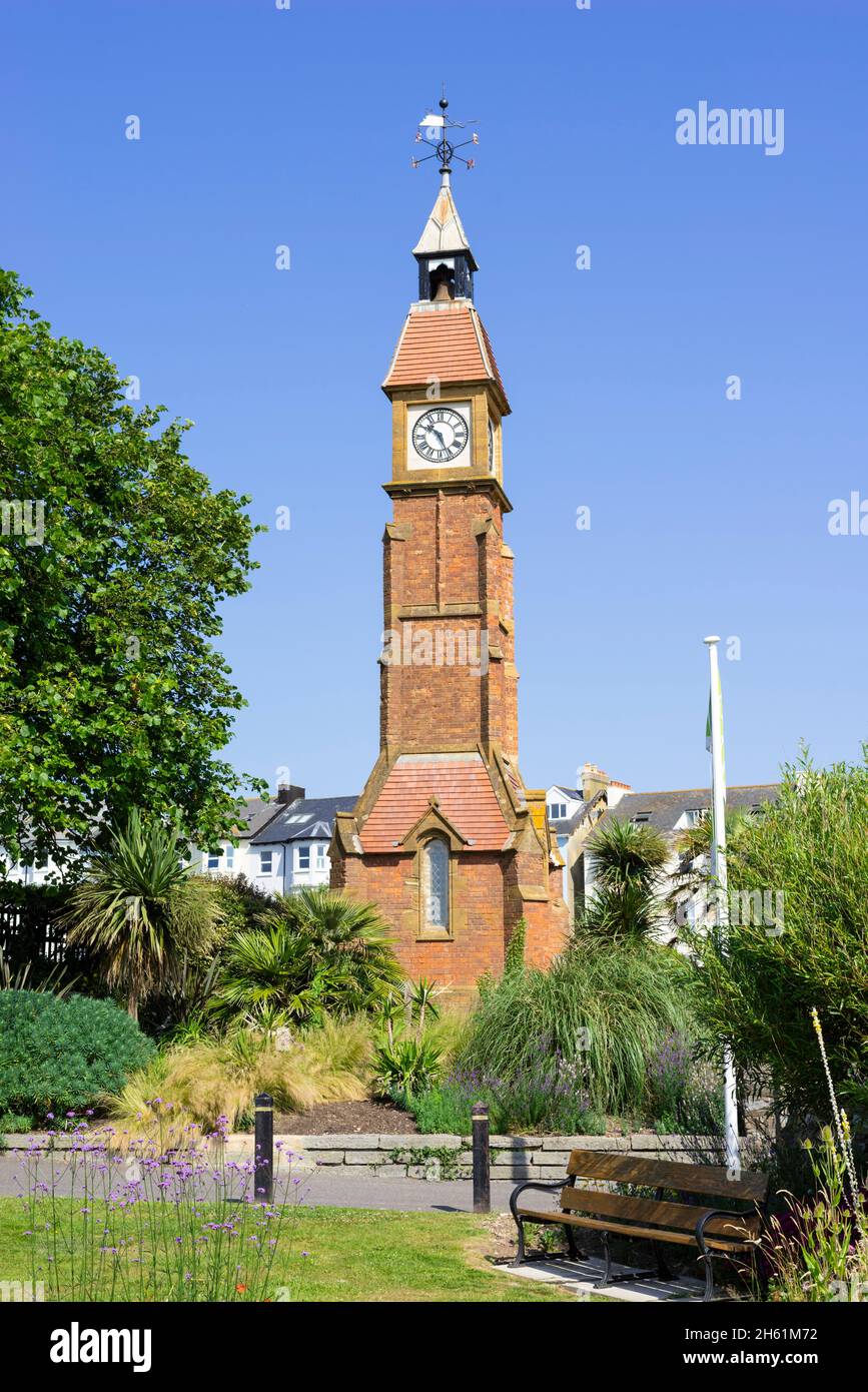Seaton a seaside town in East Devon with a Victorian Memorial clock in ...