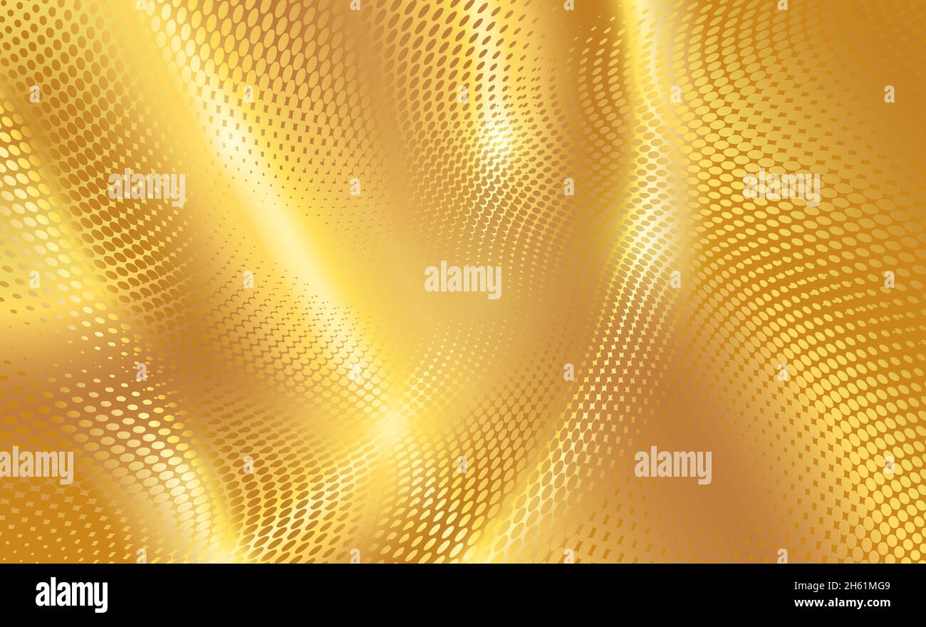 Gold background with gold halftone texture. Vector image Stock Vector ...