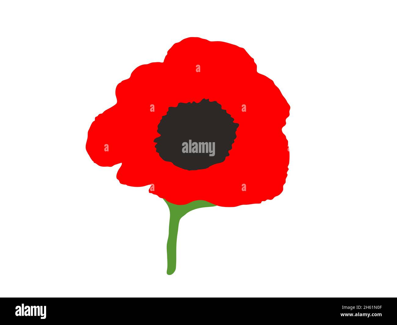 British Remembrance Day flag with poppy symbol, United Kingdom, vector ...