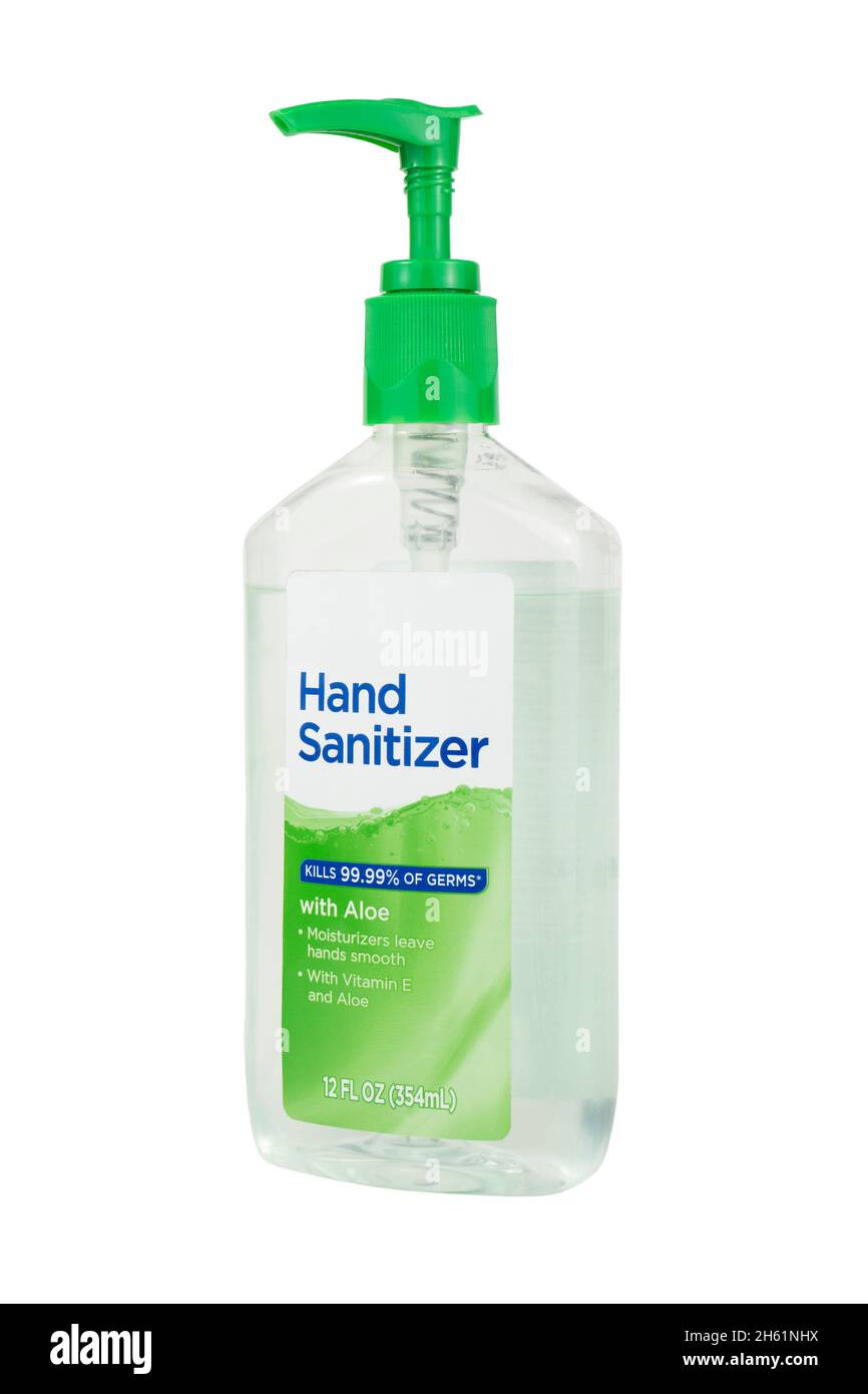 Bottle of sanitizer Stock Photo - Alamy